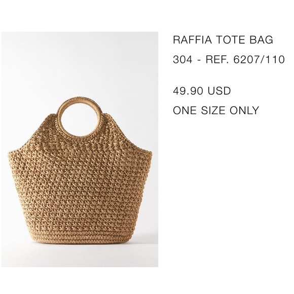 Zara | Bags | Nwt Raffia Tote Bag Zara | Poshmark